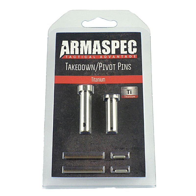 Armaspec AR-15 Takedown/Pivot Pins Enhanced Grade 5 Titanium Natural Finish