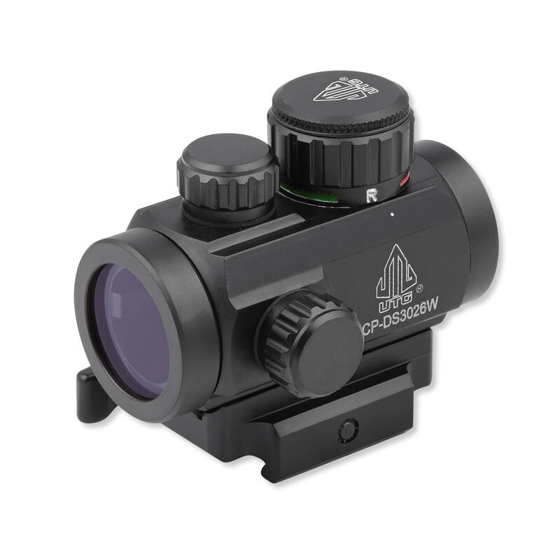 Leapers UTG ITA Red/Green CQB Micro Dot Sight 2.6" Length 4 MOA Dot Integral QD Mount Black SCP ...