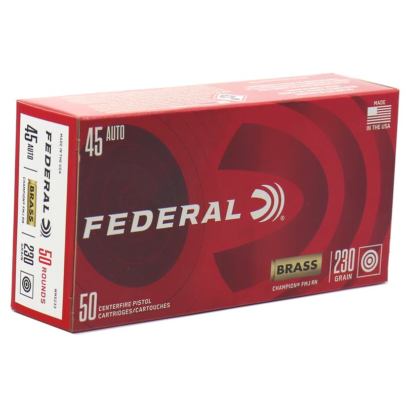 Federal Champion 45 ACP AUTO Ammo 230 Grain Full Metal Jacke