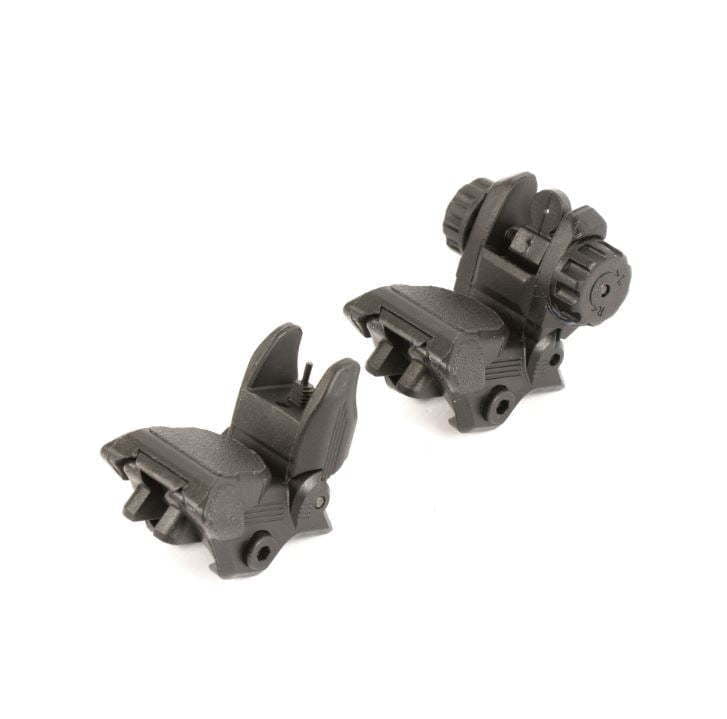 Lakota Ops Polymer Spring Flip Up Backup Sight Set - Black