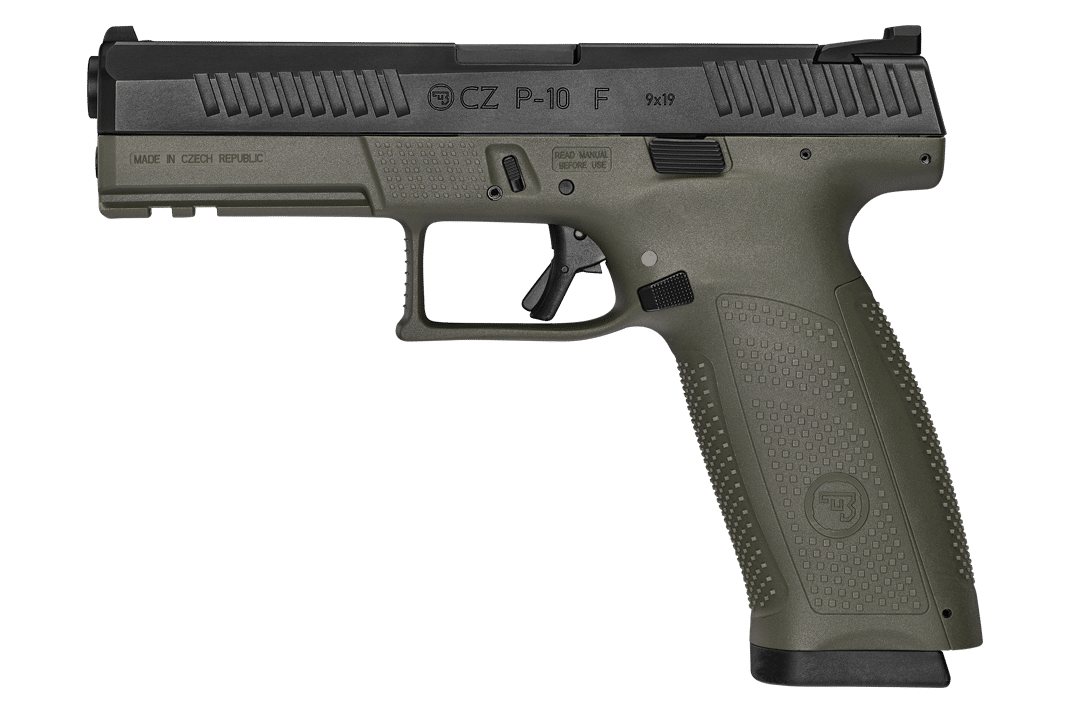 CZ P10F OD Green Frame Black Slide 19+1 RD 9mm Luger