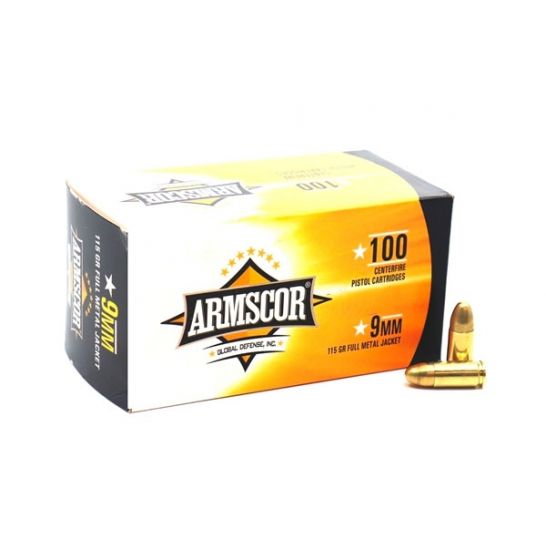Armscor Precision 9mm Luger Ammo 115 Grain Full Metal Jacket