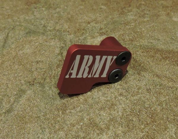 2nd Tactical AR-15 Enhanced Mag Release Button 2 Piece Red Army