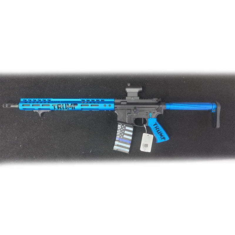 Custom AR-15 Blue Trump Gun w/Holosun Red Dot 30rd 5.56/.223 and Soft Case