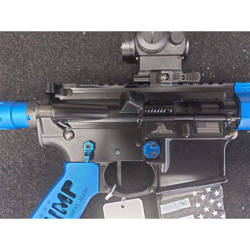 Custom AR-15 Blue Trump Gun w/Holosun Red Dot 30rd 5.56/.223 and Soft Case