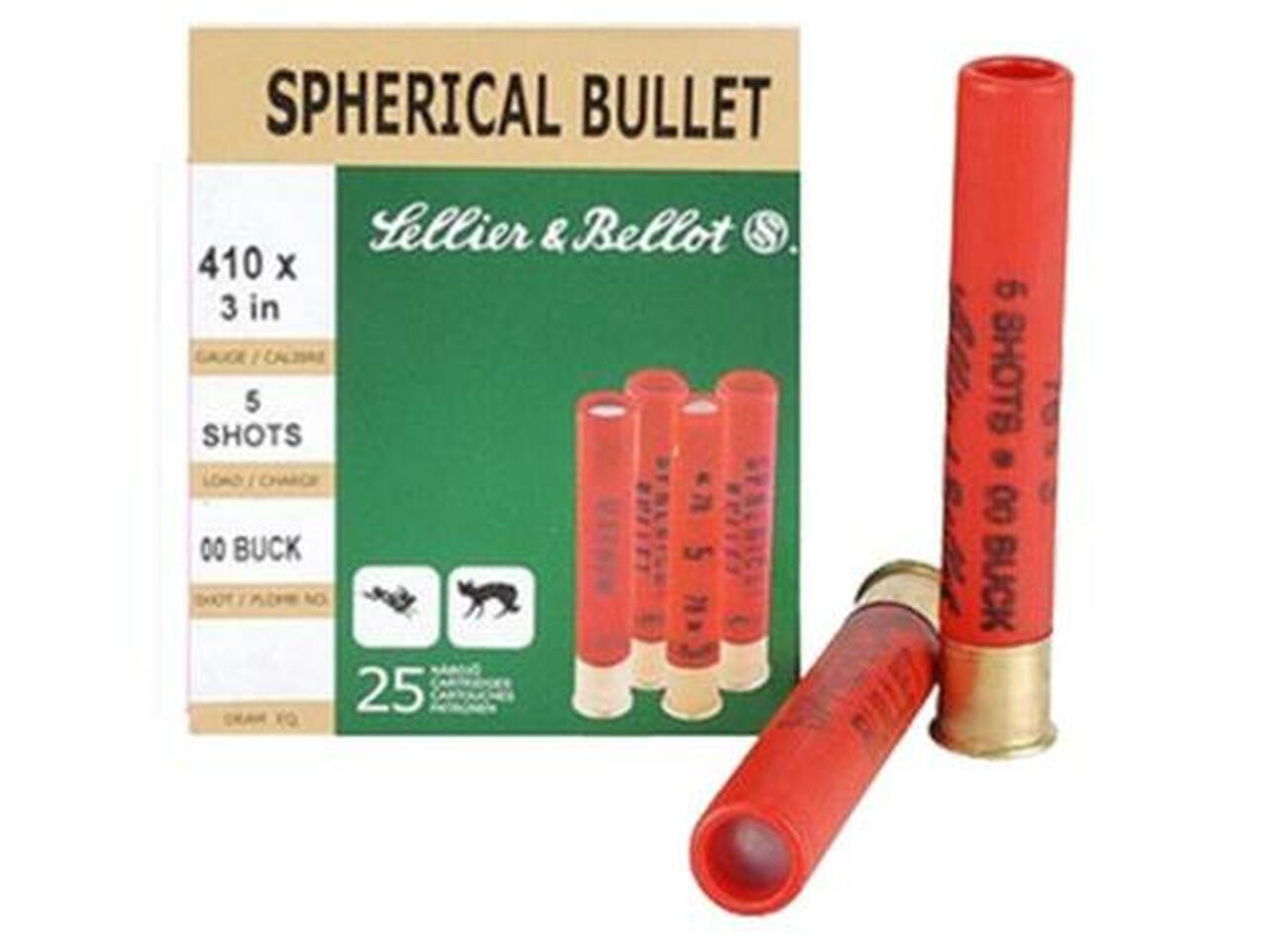Sellier & Bellot Spherical Bullet 25rd 410 #00 Buck