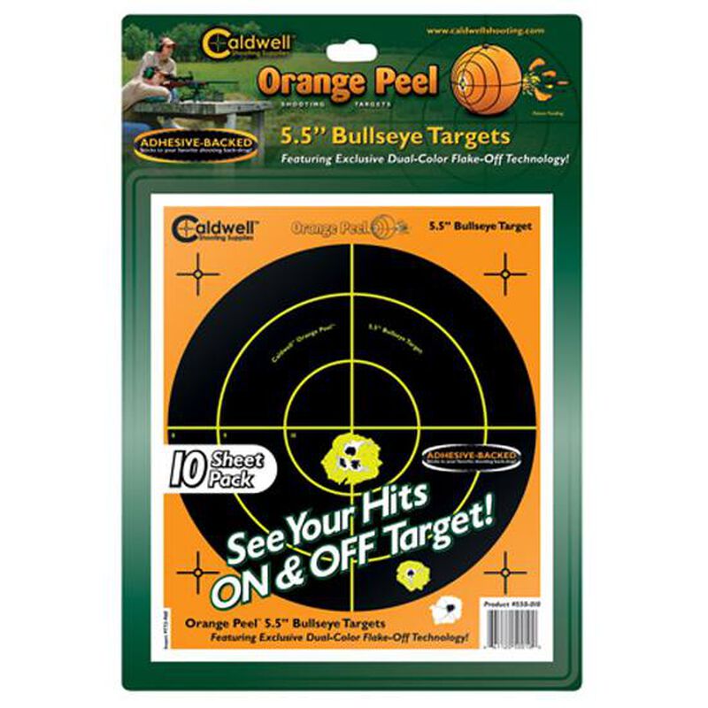 Caldwell Orange Peel Adhesive Bullseye Targets 5.5" Ten Pack 550010 ...