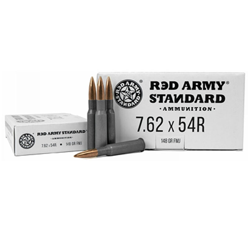 Red Army Standard 7.62x54R Ammunition 148 Grain Full Metal J