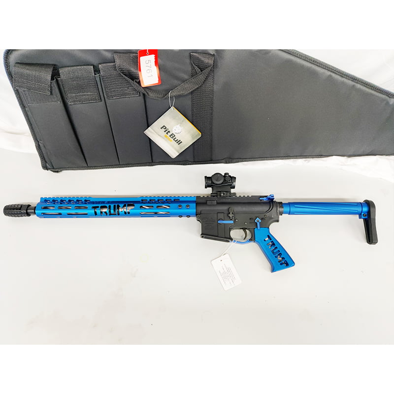 Custom Trump AR-15 Blue 16" Stainless Barrel 5.56NATO, 30rd Mag, Zipped ...