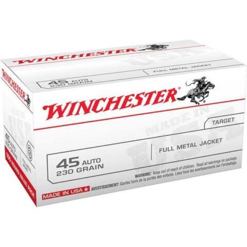 Winchester Ammo USAV45A USA Valor 45 ACP 230 gr Full Metal J