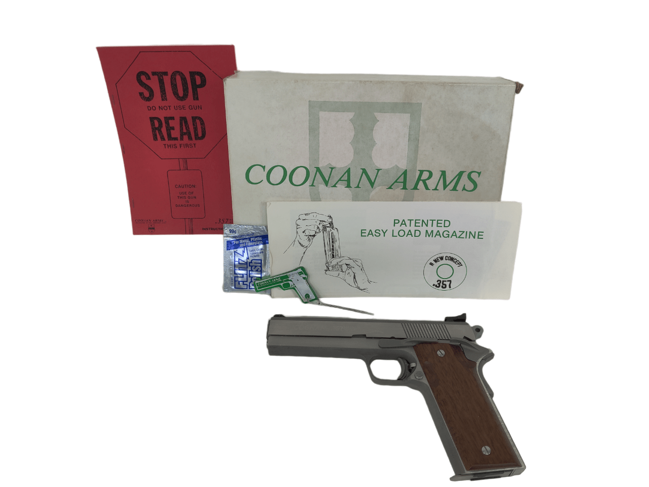 Coonan Arms 5" 1911 .357 Magnum Stainless Steel Model A Serial 342 w ...