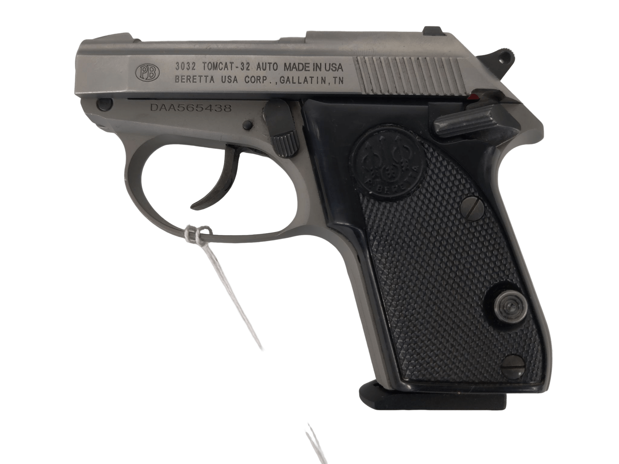 Used Beretta 3032 Tomcat INOX Stainless Steel .32ACP Semi-Auto Pistol w ...
