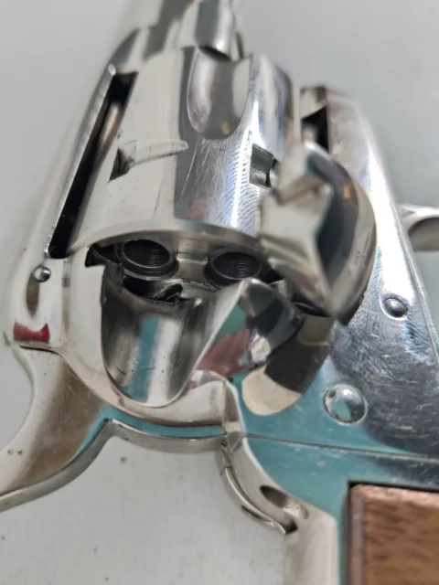 Colt Frontier Scout .22LR Revolver Nickel Plated Wood Grips 1962 w/Wood ...