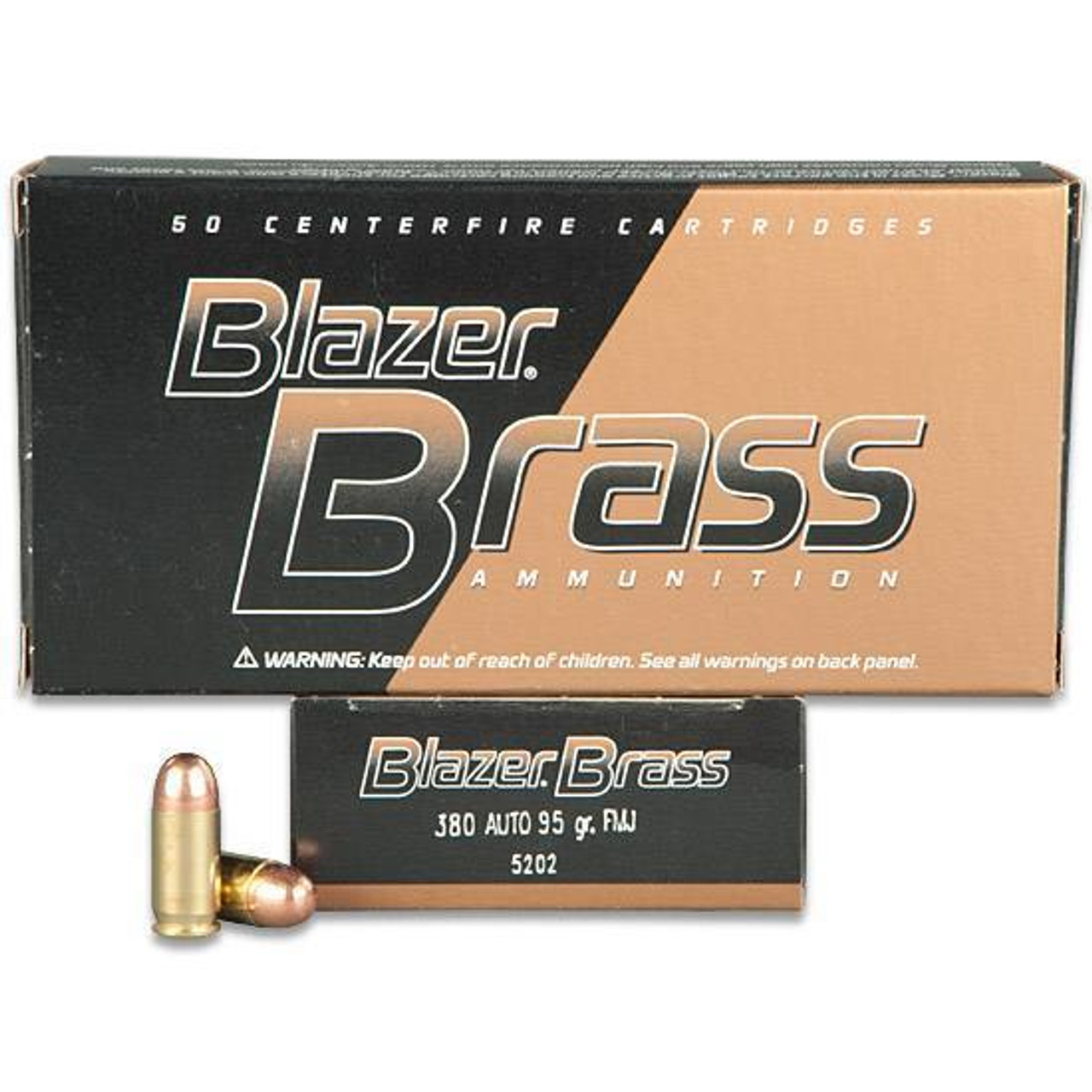 CCI Blazer Brass .380 ACP Ammunition 95 Grain FMJ 945fps - Click-Click-Boom