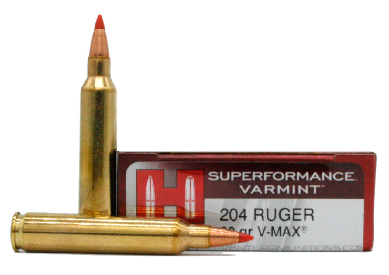 Hornady Superformance 204 Ruger 32gr Varmint V-Max Ammo - 50 Rounds ...