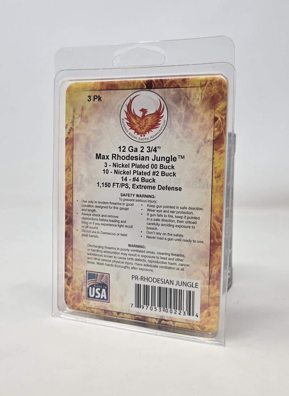 Phoenix Rising 12 Gauge Ammunition PR12RJ 2-3/4" With Large Pellets ...
