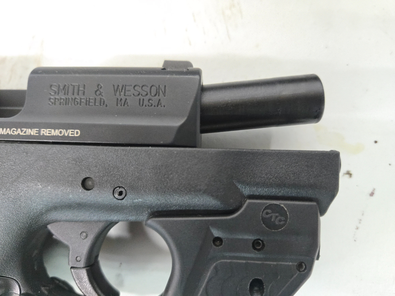 Used Smith & Wesson Shield w/Laser 9MM Luger Semi-Auto Pistol - Click ...