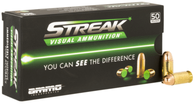 Ammo Inc. Streak Visual 45 ACP Ammo 230 Grain Green Cold Tra