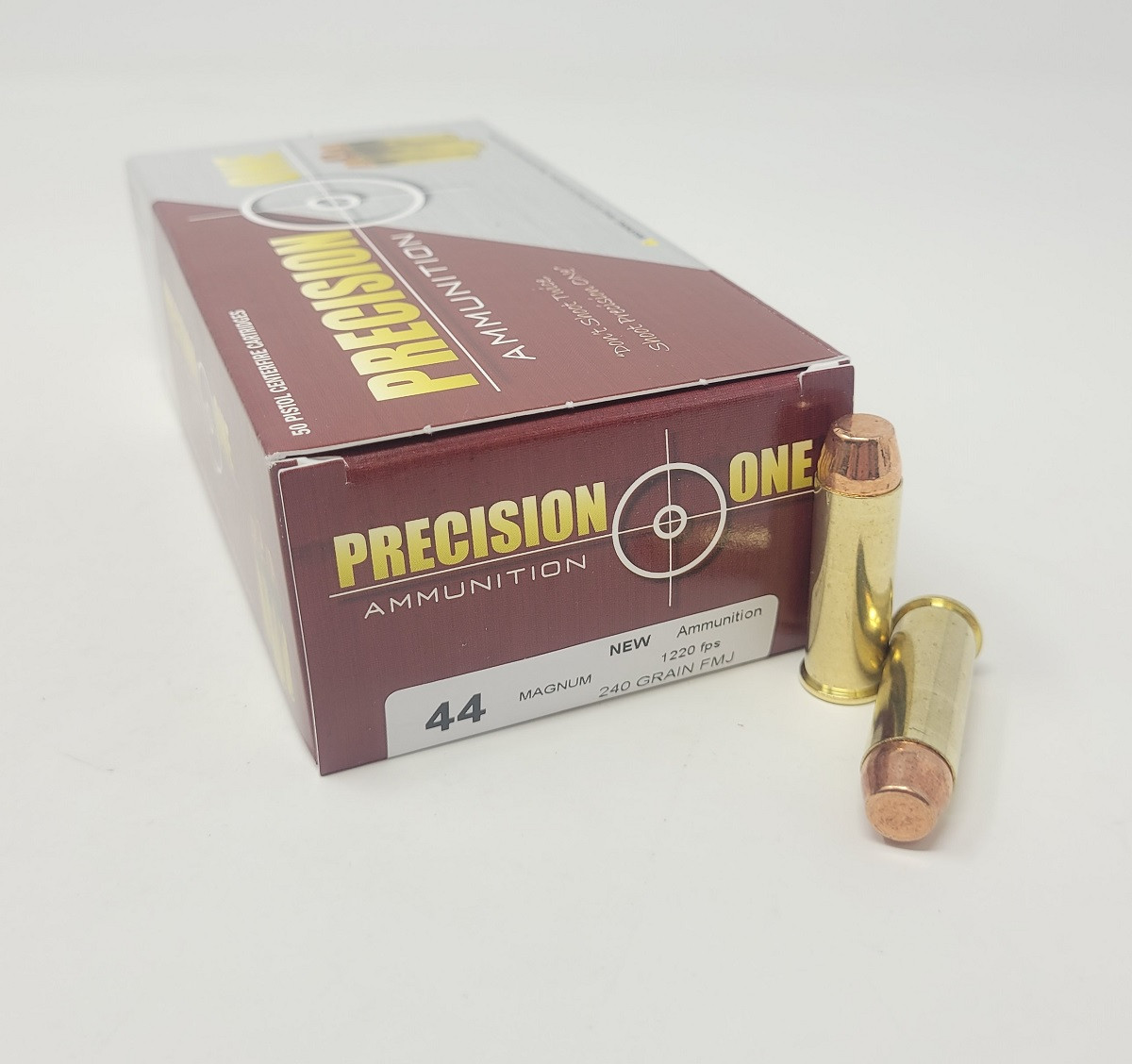 Precision One 44 Magnum Ammunition 240 Grain Full Metal Jack